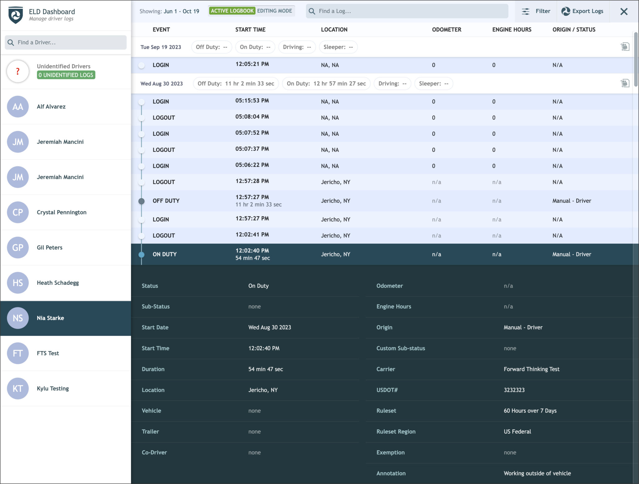 ELD dashboard - Forward Thinking Systems