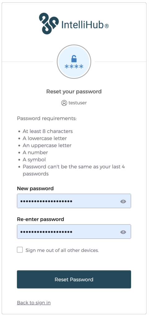 IntelliHub password reset - Forward Thinking Systems