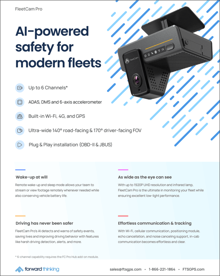 FleetCam Pro Product Sheet - Forward Thinking Systems