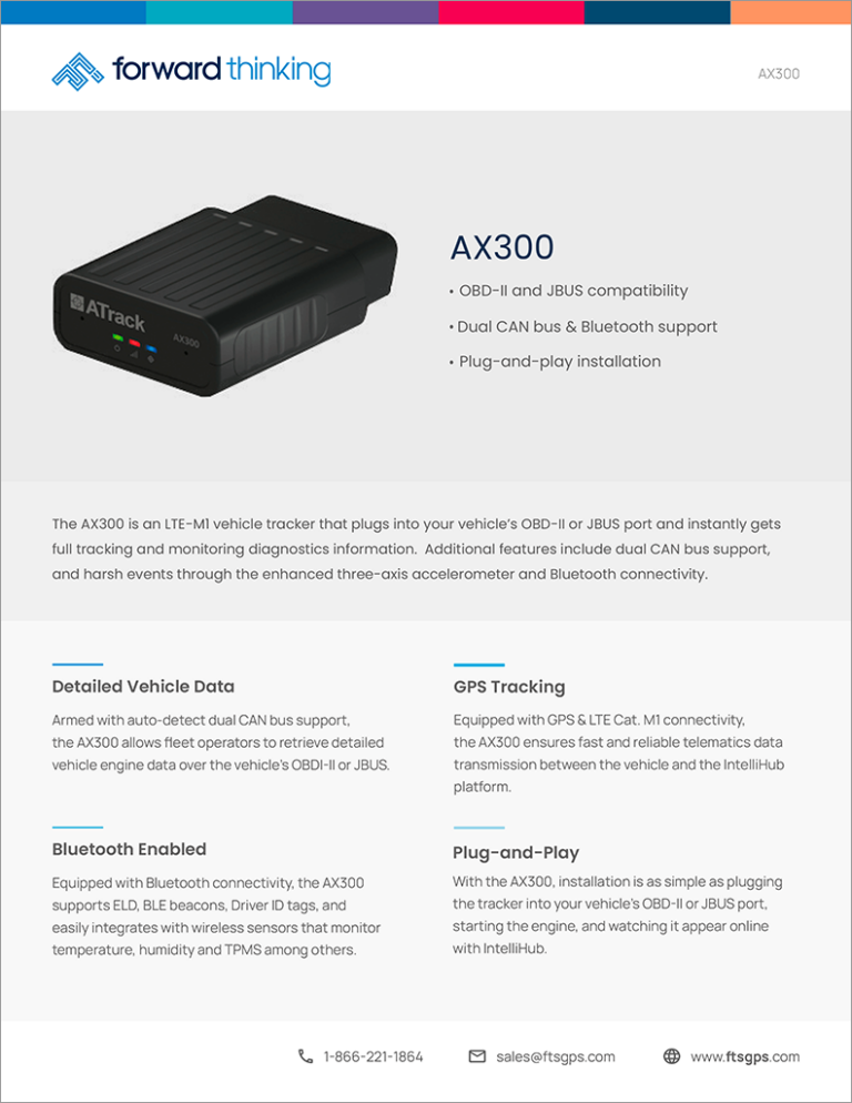 ATrack AX300 product sheet - Forward Thinking Systems