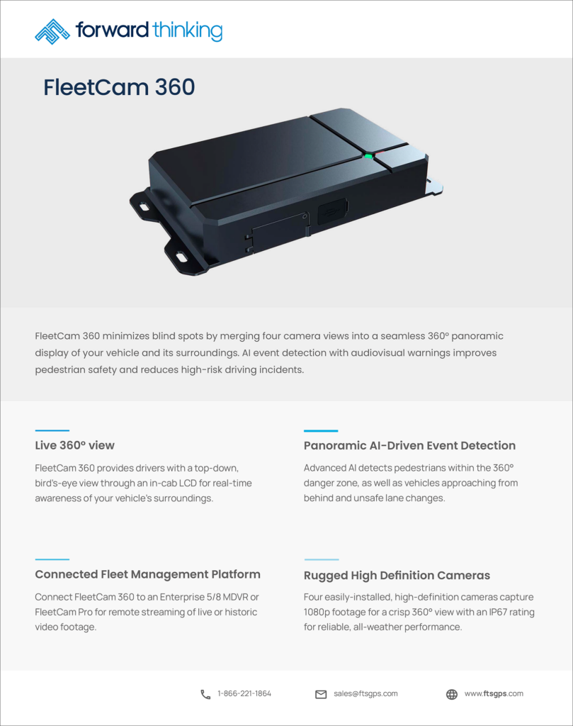 FleetCam 360 product sheet - Forward Thinking Systems