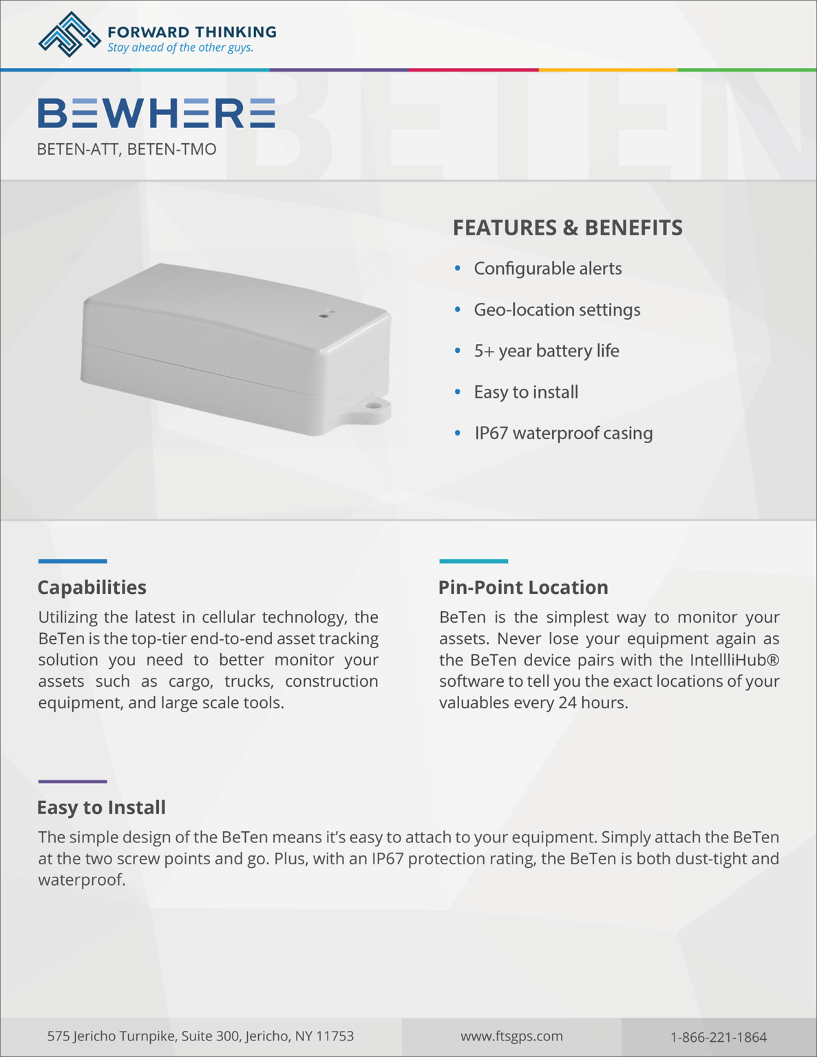 BeWhere BeTen Product Sheet - Forward Thinking Systems