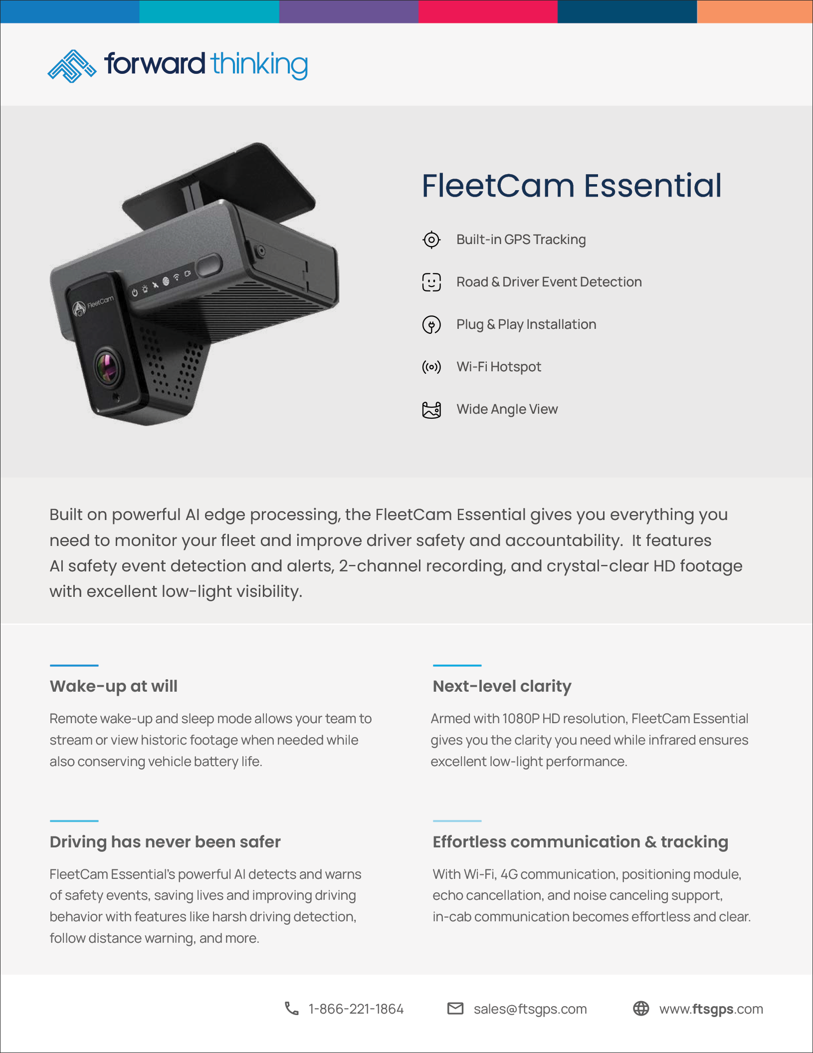 FleetCam Essential product sheet - Forward Thinking Systems