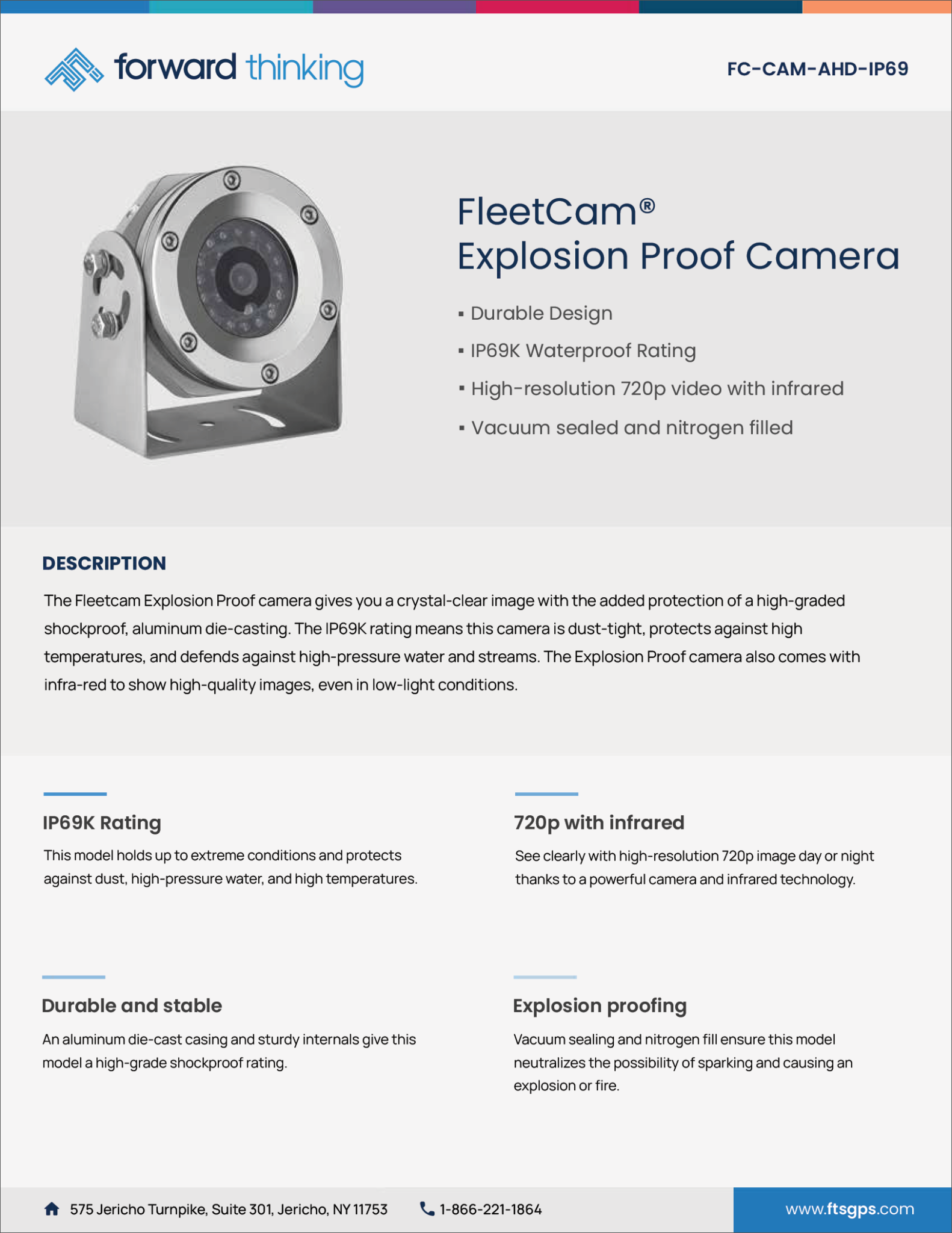 FleetCam Explosion Proof Camera Product Sheet - Forward Thinking Systems