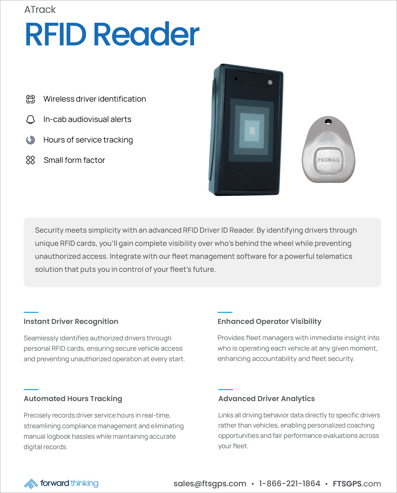 ATrack RFID Reader product sheet - Forward Thinking Systems