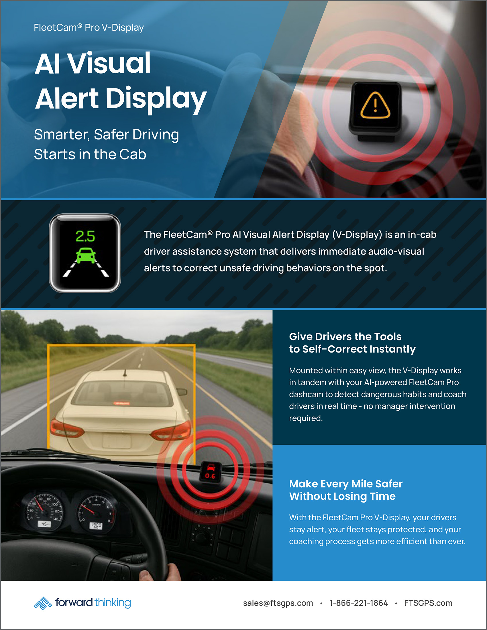 FleetCam AI Visual Alert Display Product Sheet - Forward Thinking Systems
